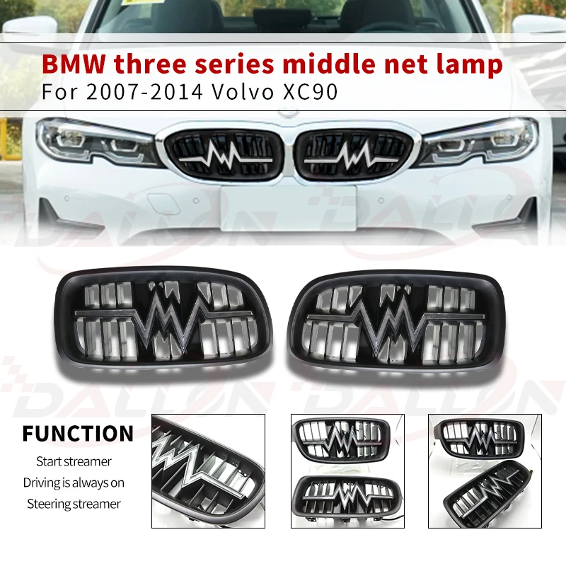 New Led Illuminated Car Racing Grills Front Kidney Hood Grille Car ...