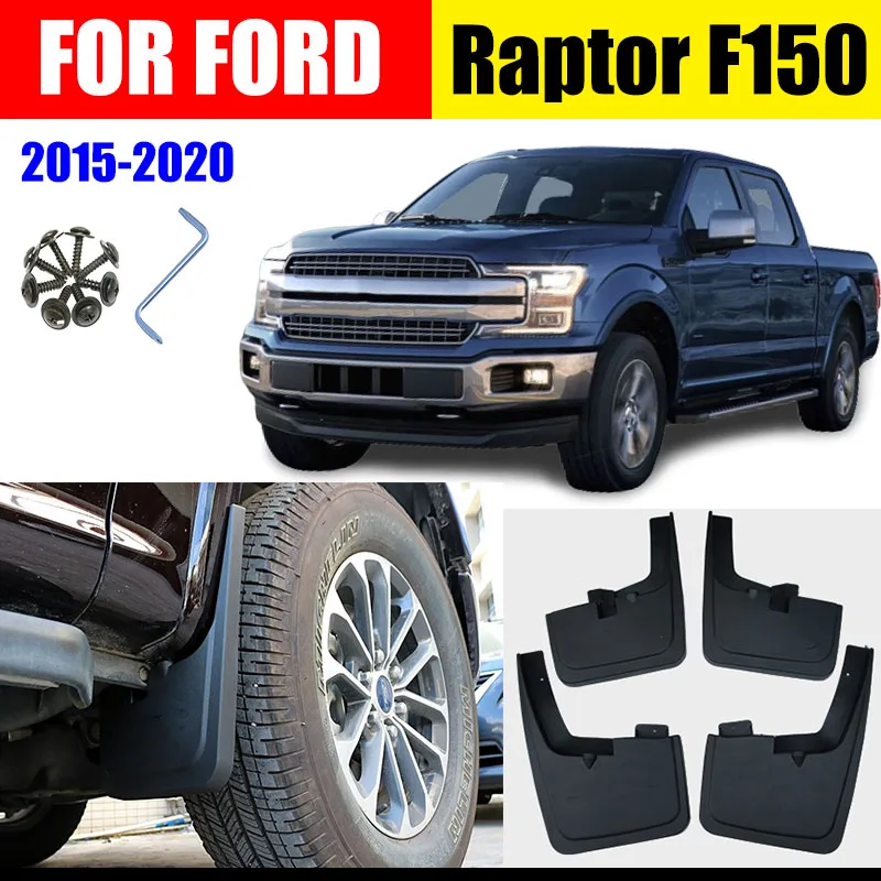 4 Pcs For Ford Raptor F150 F 150 Mudguard Fenders Raptor F-150 Mud ...
