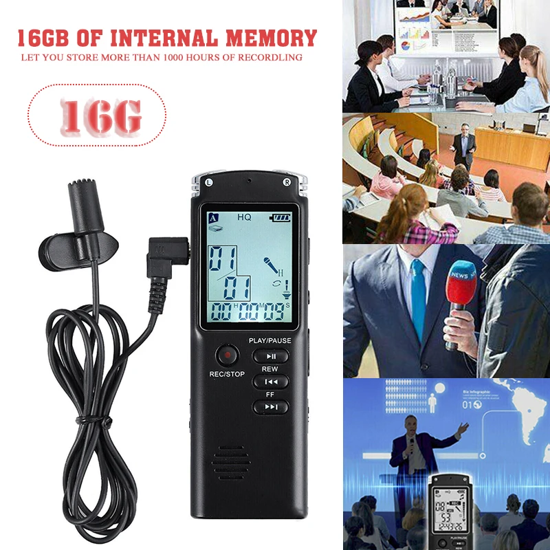 16Gb Lcd Digital Voice Recording Pen Draagbare Kleine Recorder MP3 ...