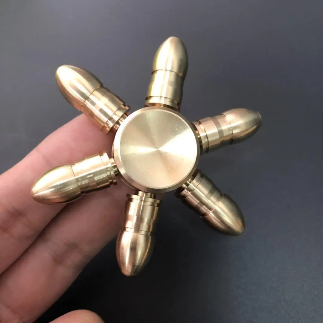 YUC Copper Metal Hand Spinner Fashion Bearing Spinner Brass Fidget ...