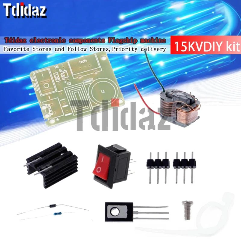 15kv High Voltage Generator Diy Kit Arc Ignition Coil Module High ...
