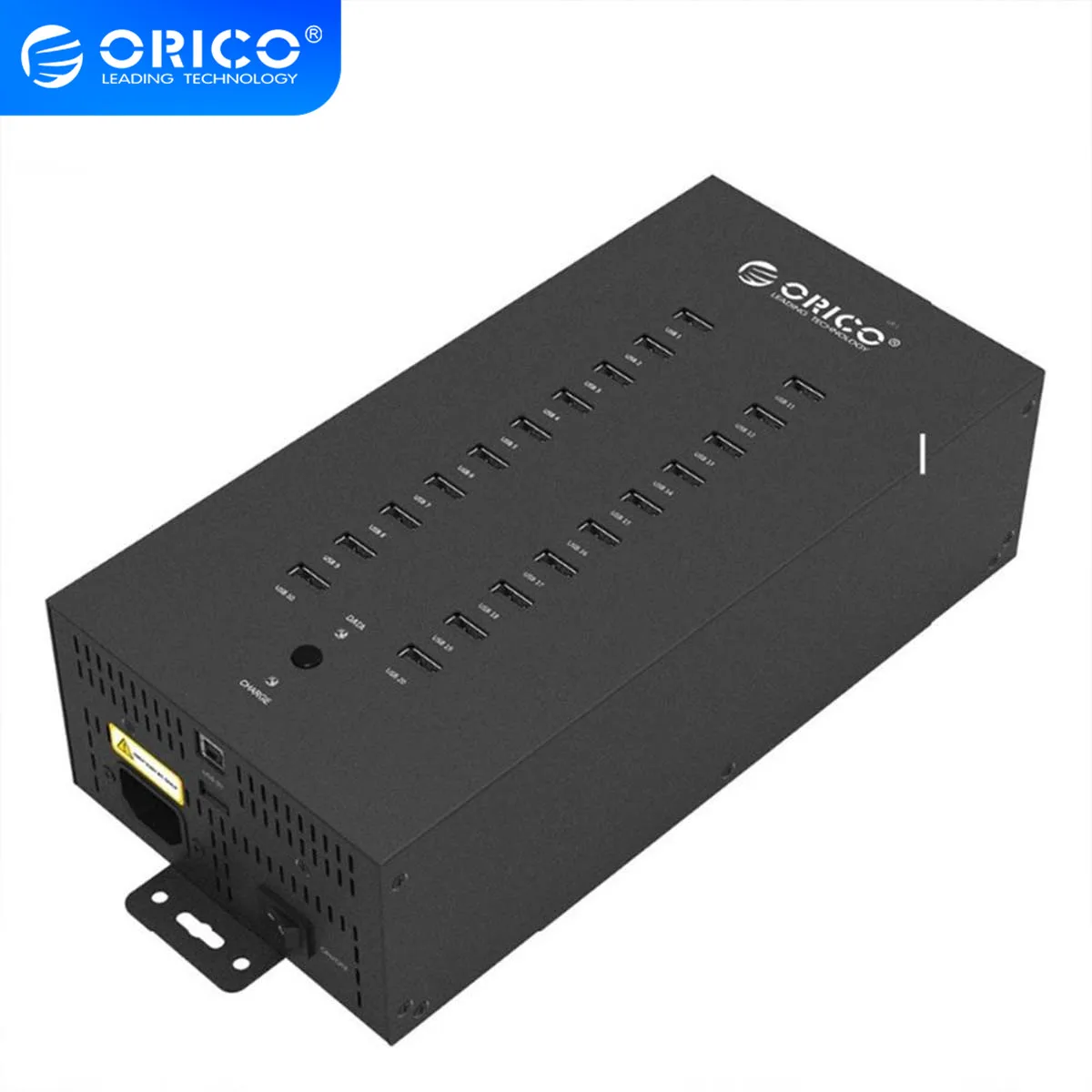 ORICO 20 Port Industrial USB 2.0 HUB Multi USB Splitter with Data ...