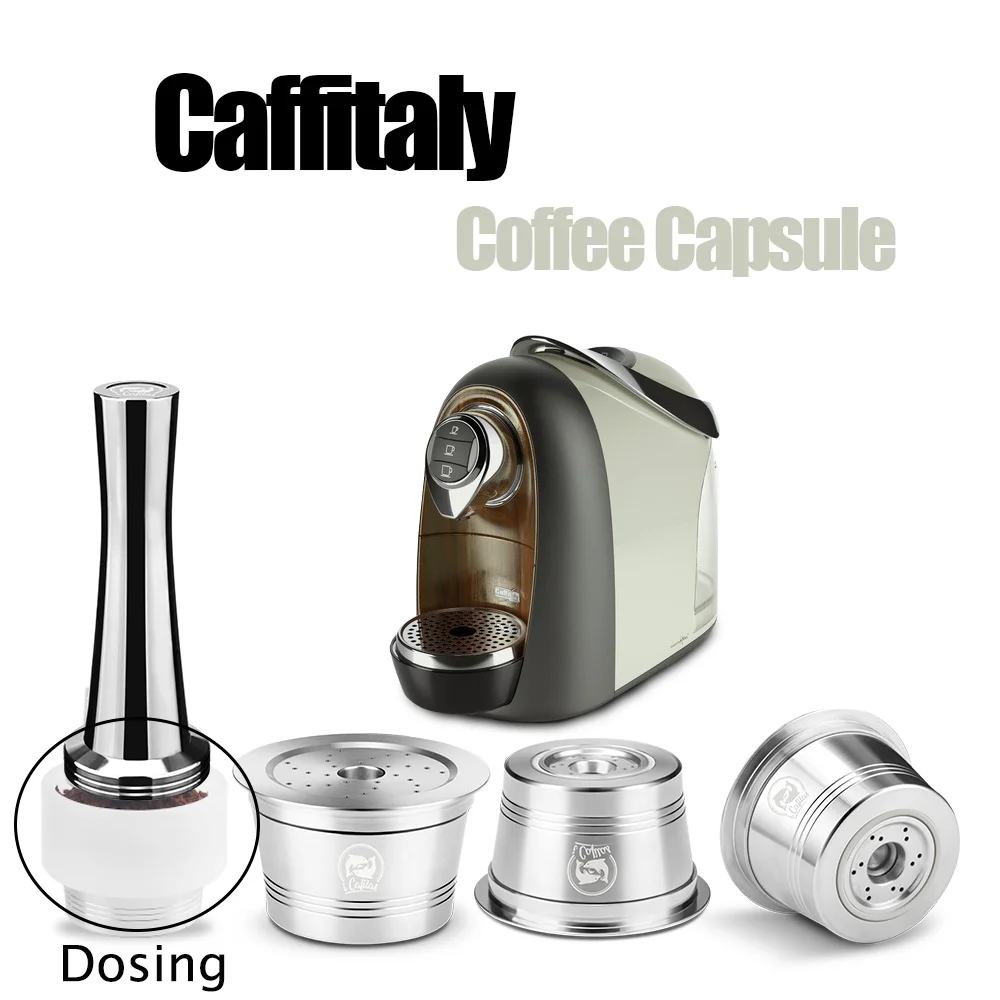 Icafilas 재사용 가능한 커피 캡슐 Caffitaly 커피 필터 리필 가능한 스테인레스 스틸 포드 Cafissimo 및 K Fee Machine 호환커피 필터
