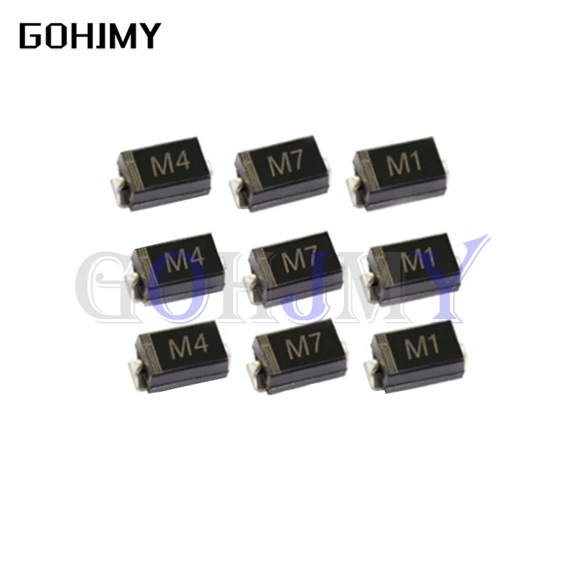 100pcs Rectifier Diode M1 M4 M7 Ss12 Ss14 Ss16 Ss24 Ss34 Ss36 Ss110 ...