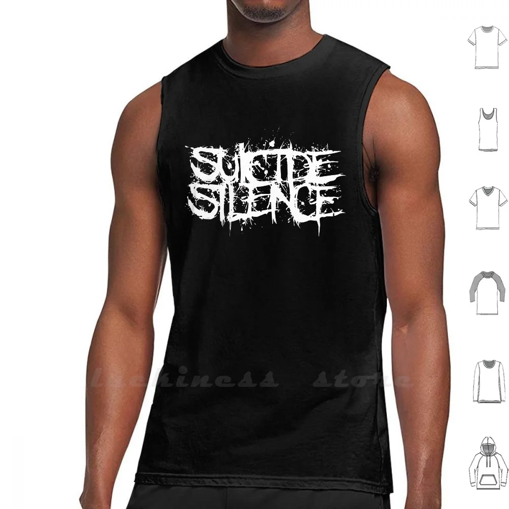 Suicide Silence Vest Tank Top Cotton Sleeveless Metal Metal Band Band ...