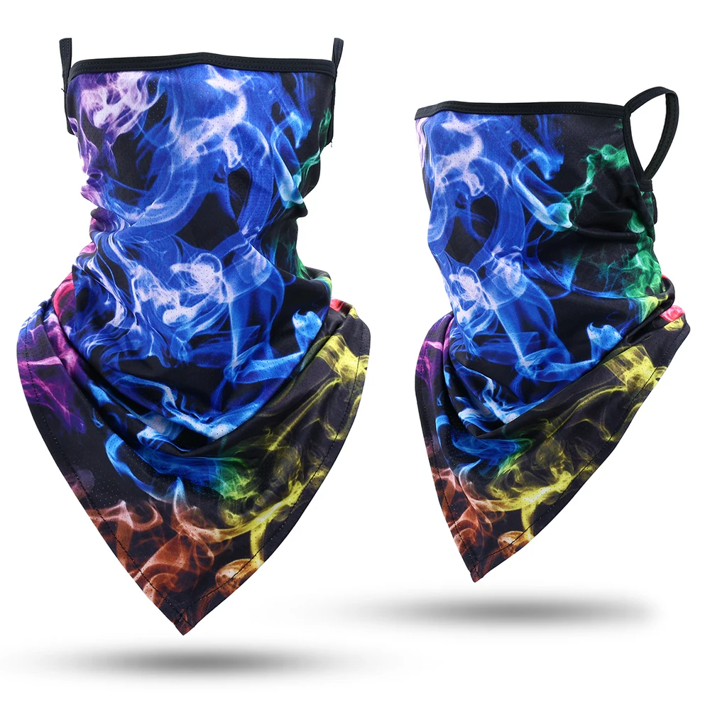 Top Printed Half Mask Triangle Scarf Face Cover Bandana Running Cycling ...