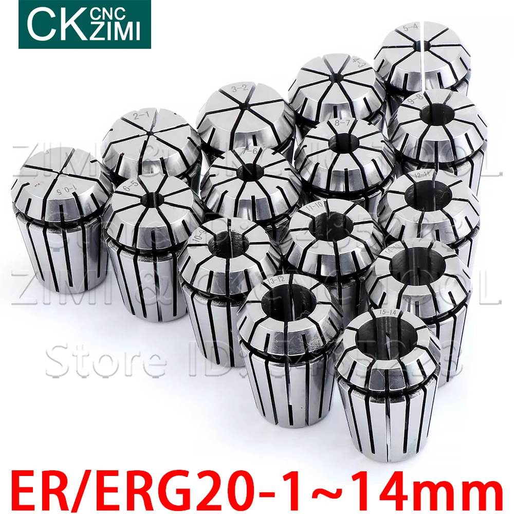 ER20 1mm-14mm ERG20 M1-M24 ER ERG spring collet chuck Tap Collets ...