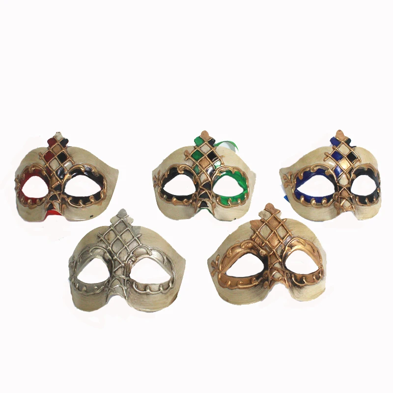 Venice Antique Mosaic Mask European For Parties Gold Diamond Masquerade ...