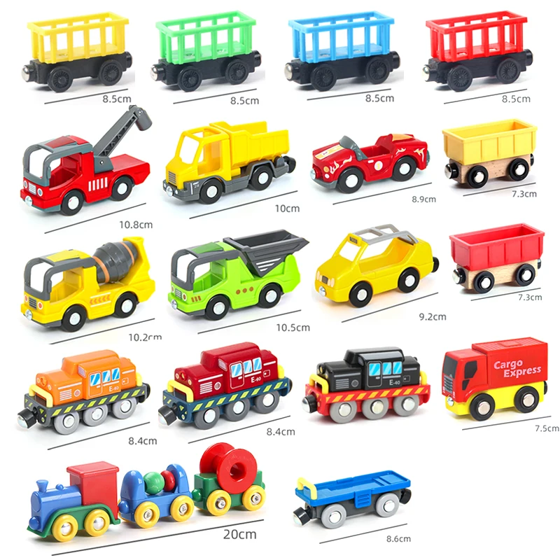 Magnetic-Toy-Car-Engineering-Vehicle-Transport-Car-Rail-Car-Compatible ...