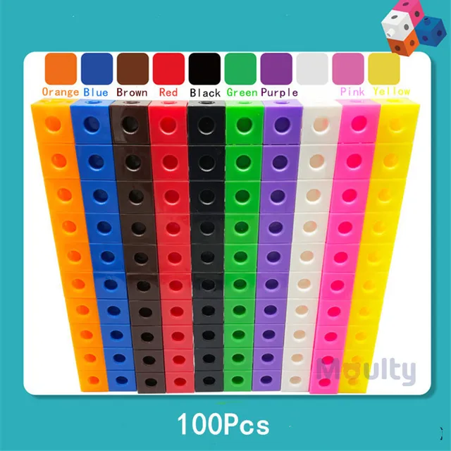 Moulty Linking Math Cubes with Activity Cards Set Number Blocks ...