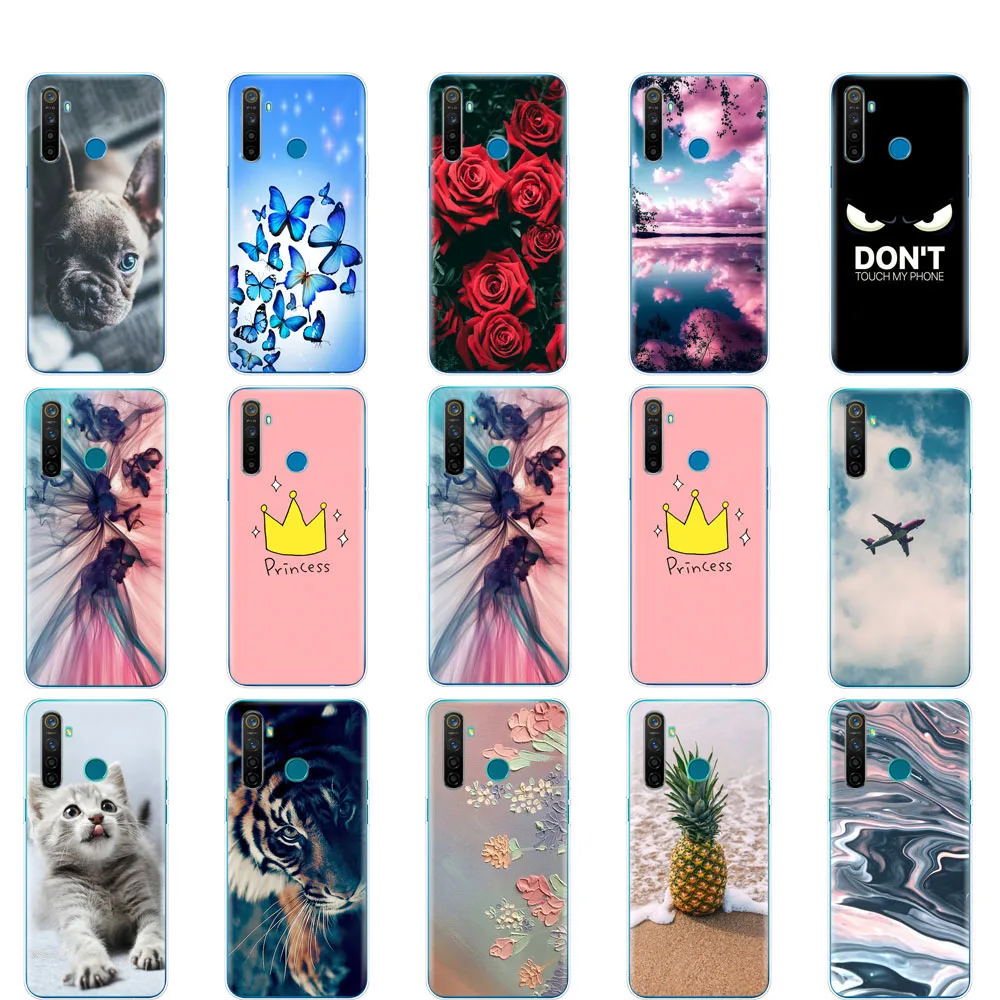 Funda de silicona suave para móvil, carcasa trasera de TPU para OPPO Realme 5 Pro RMX1971 ...