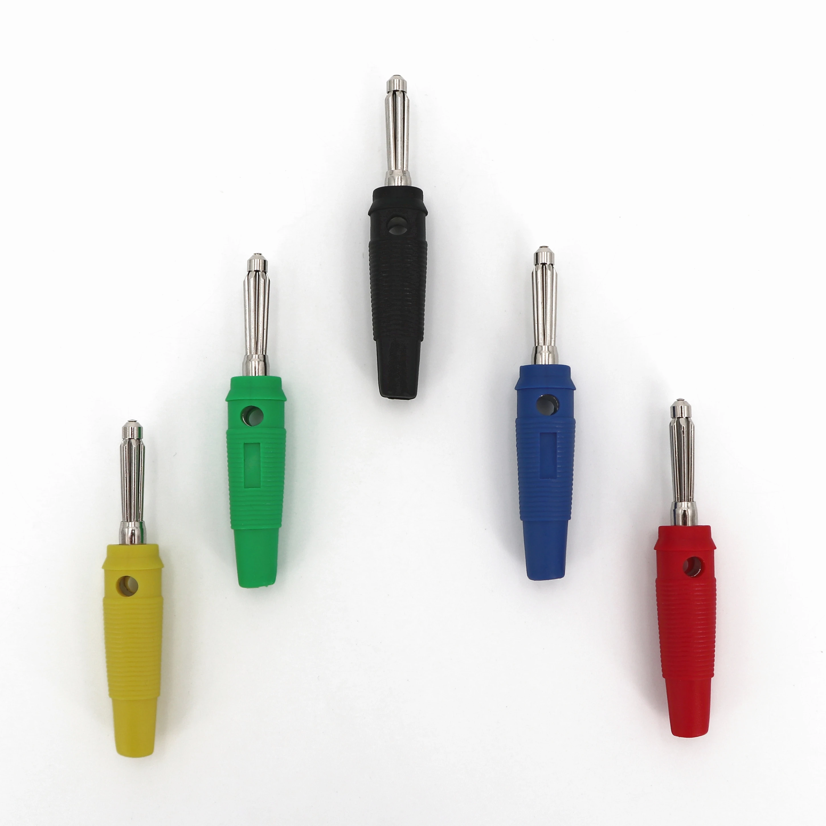 10Pcs 4mm Brass High Current Banana Plug Solderless Side Stackable ...