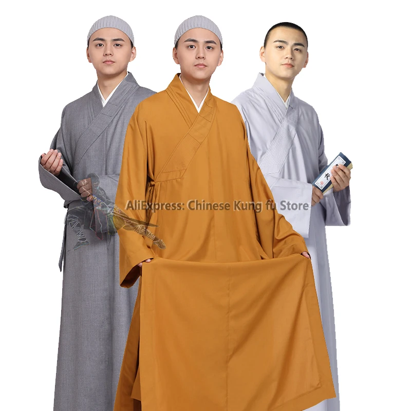Summer-Cotton-Buddhist-Robe-Shaolin-Monk-Dress-Kung-fu-Suit-Tai-Chi ...