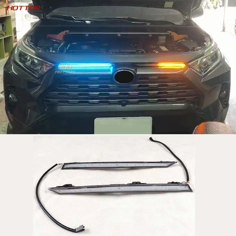 For-Toyota-RAV4-2019-2020-Yellow-Turn-Signal-Function-1-2V-Car-DRL-LED ...