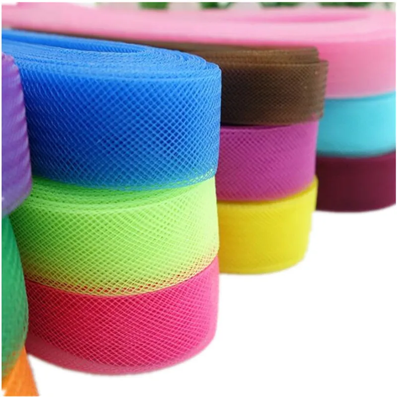 50 Yards Soft Hair Horse Mesh Braid Polyester Mesh Fabric Flat Plain ...