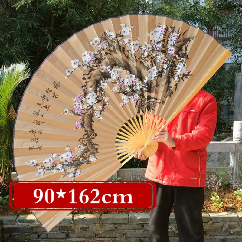 Wall-Mount-Decorative-Paper-Fan-Large-Classical-Fan-Retro-Oversized ...