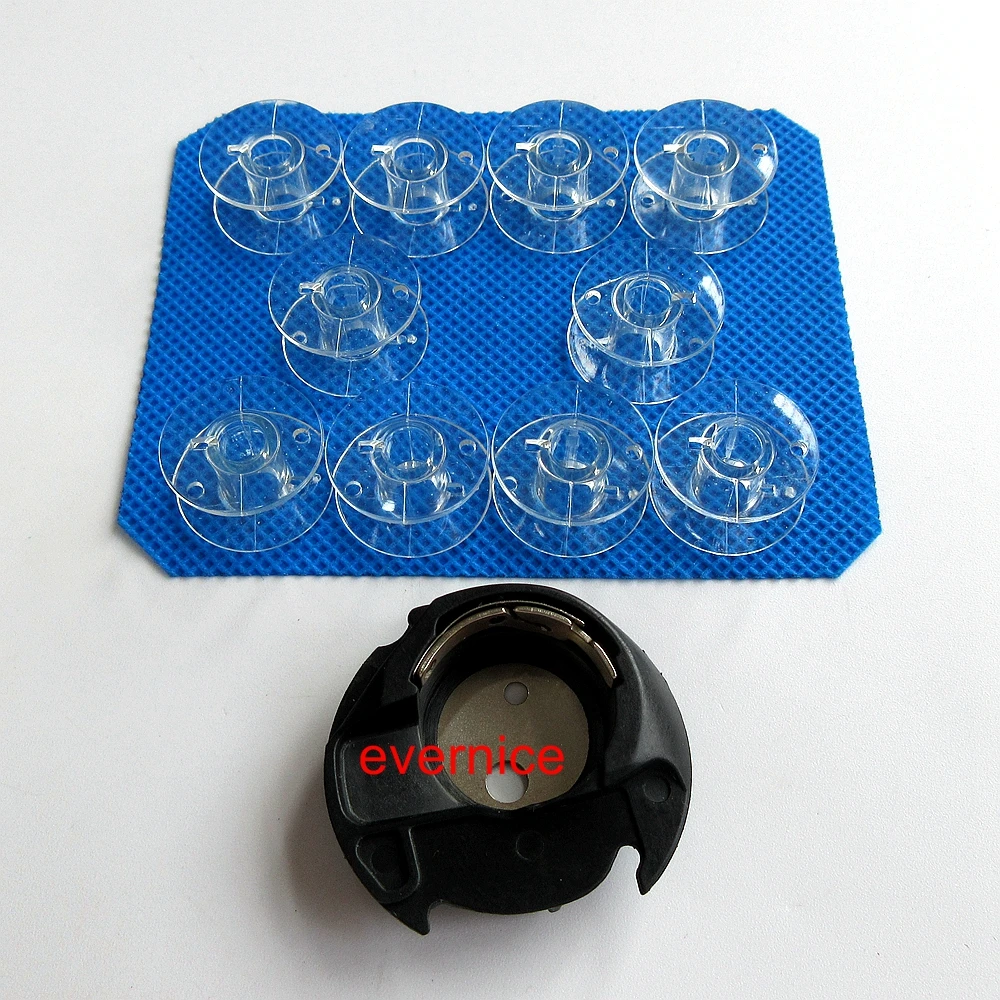 Bobbin Case+10 Bobbin For Bernette 65 90e Euro Pro Juki Pfaff White # ...