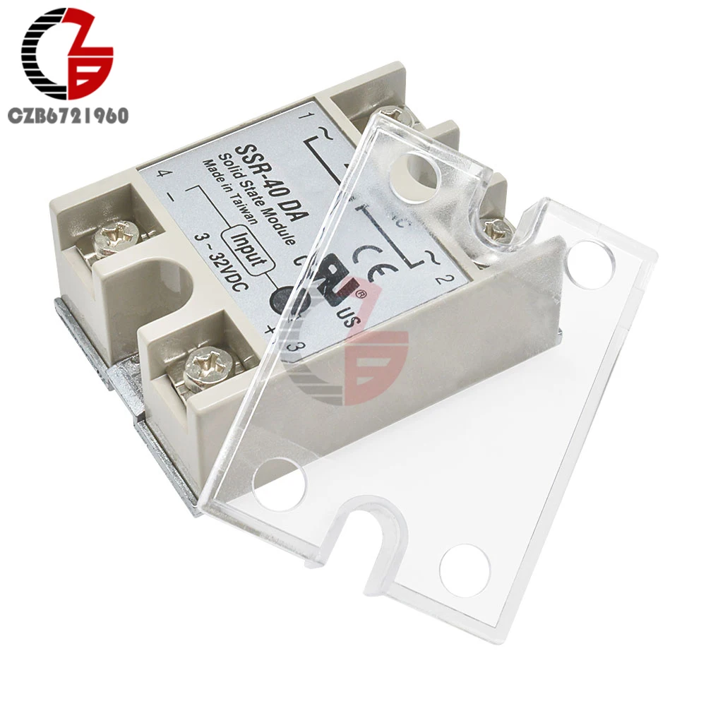 Safety Cover Case for Single Phase Solid State Relay SSR Clear Plastic ...