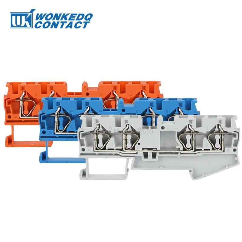 10Pcs-ST4-QU-Electrical-Wire-Connector-Spring-cage-Connection-4-Contact ...