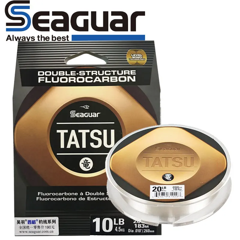 SEAGUAR SEAGUAR TATSU Hilo de pesca de fluorocarbono, hilo de pesca de fibra de carbono ...