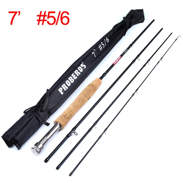7ft Carbon Fiber Lure Hard Fly Fishing Rod 2.1M 4-Section Fish Portable ...