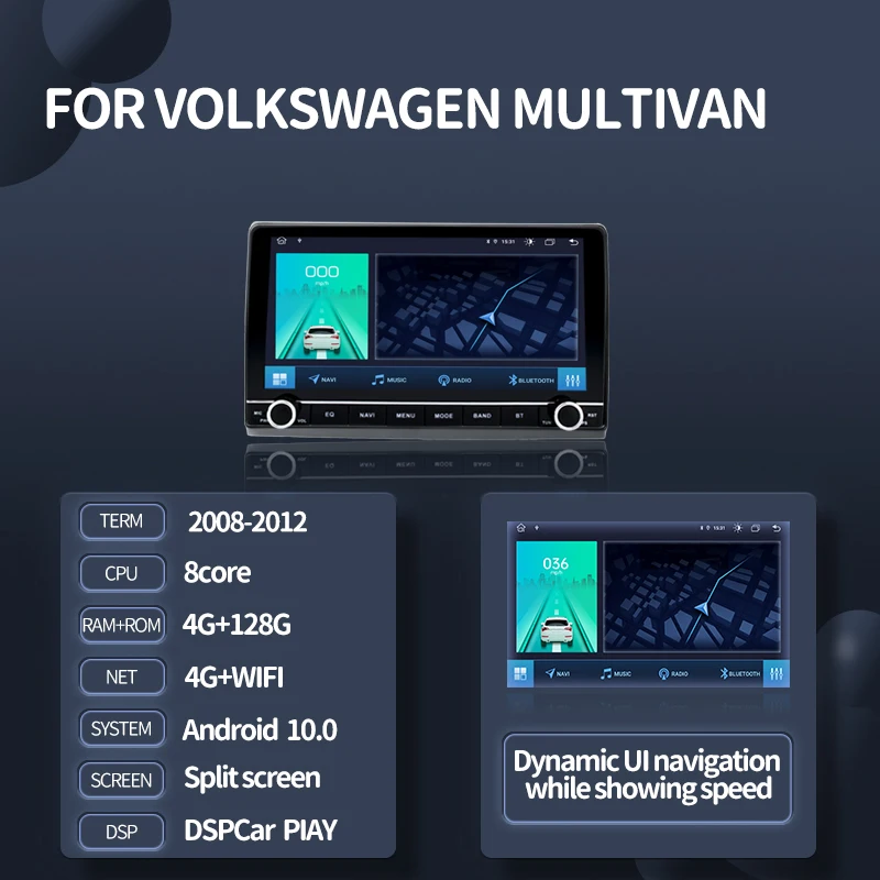 KingChange 2 Din Android 10.0 Auto Radio 9" Car Multimedia Player ...