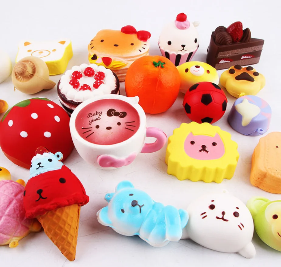 10 pcs Squishy Kawaii Squishy Food Slow Rising Mini Soft Random Squishy ...