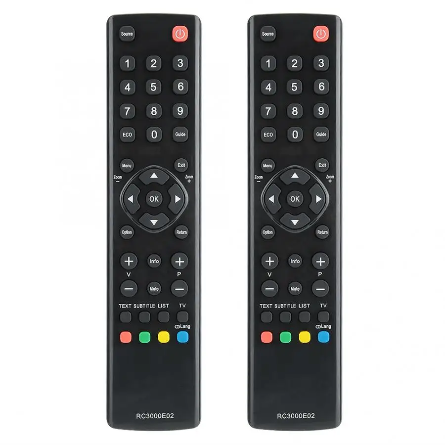 2PCS New Remote Control Multi Function Large Buttons TV Remote Control ...