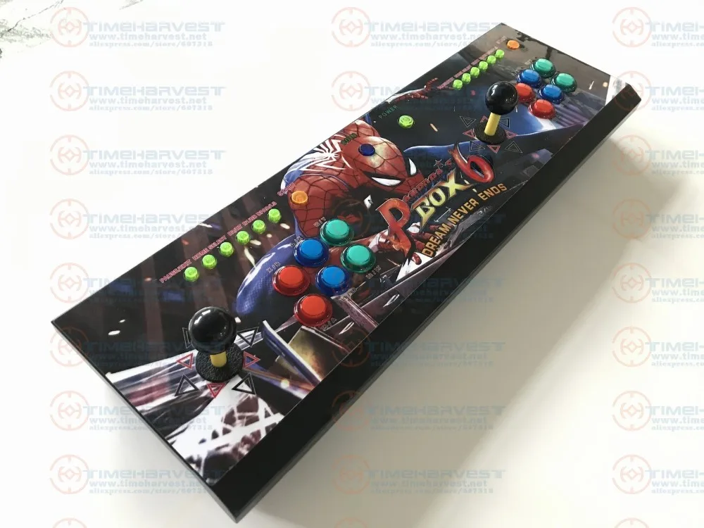 2 plysers Pan dora box DX Arcade joysticks 6 LED buttons console TV ...