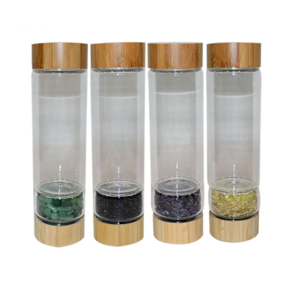 NEW Creative 450ml Natural Crystal stone glass water bottel Healthy ...