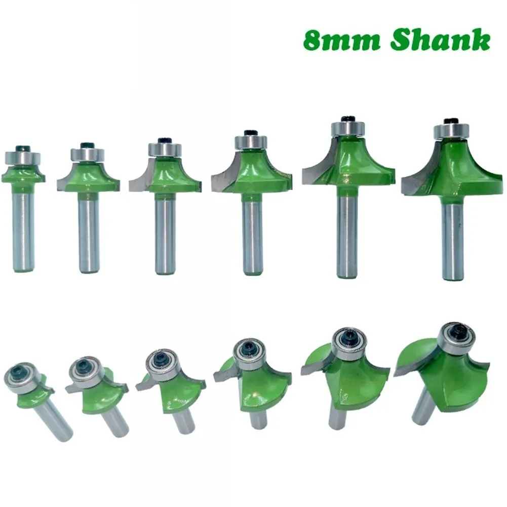 1pc-8mm-Shank-Corner-Round-Over-Router-Bit-With-Bearing-Milling-Cutter ...