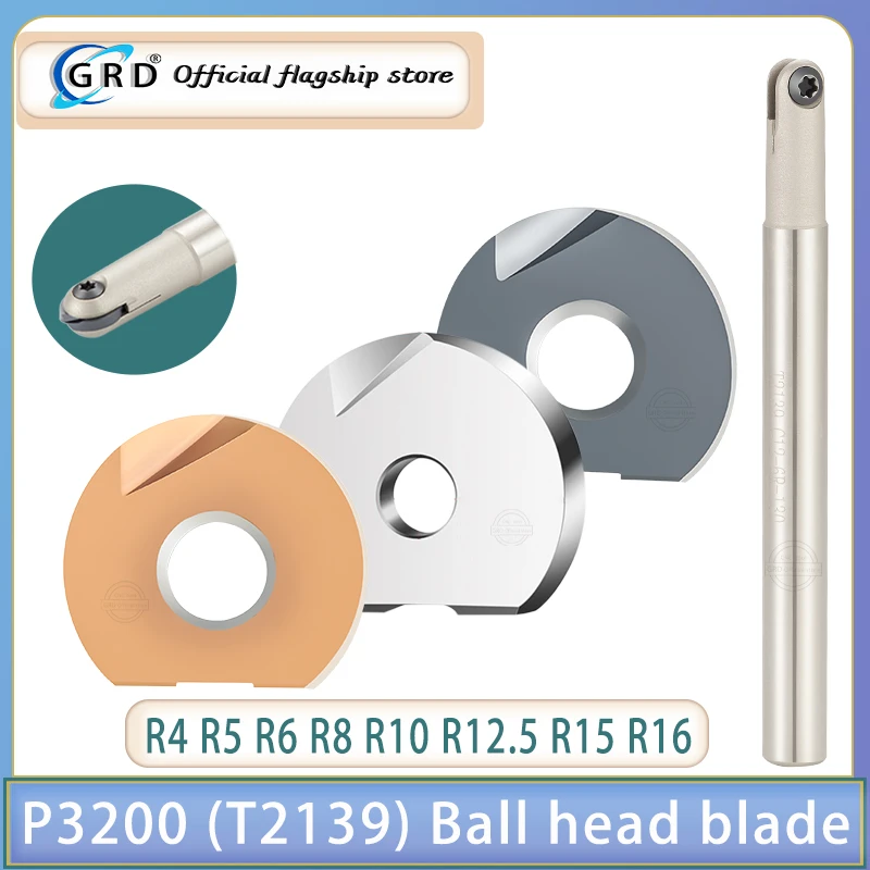 P3200 high quality semi-circular ball insert D8 D10 D12 carbide milling ...