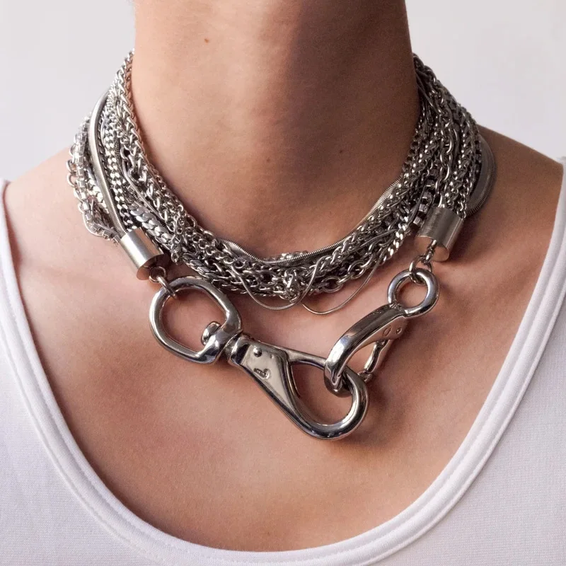 Punk Style Chain Necklace at Josephine Blumberg blog