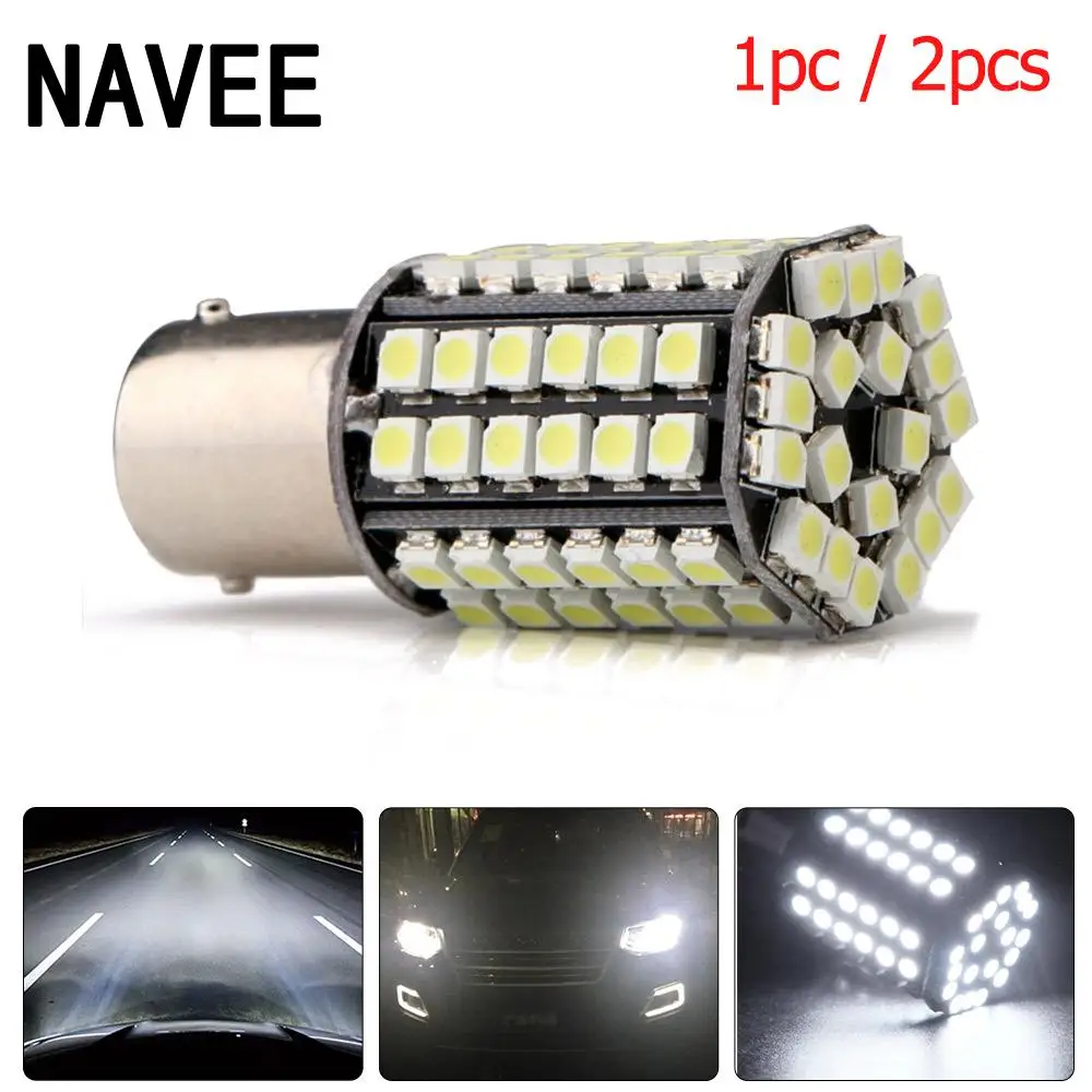 1156 SMD 80 LED Turn Signal Bulb Backup Reverse Side Marker Lamp For ...