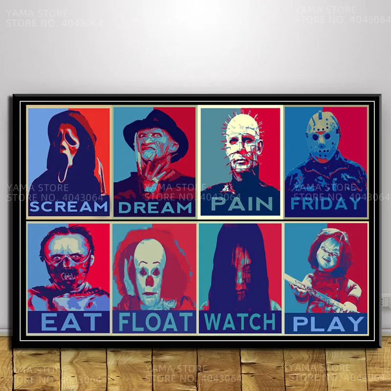 Horror Movie Collage Poster