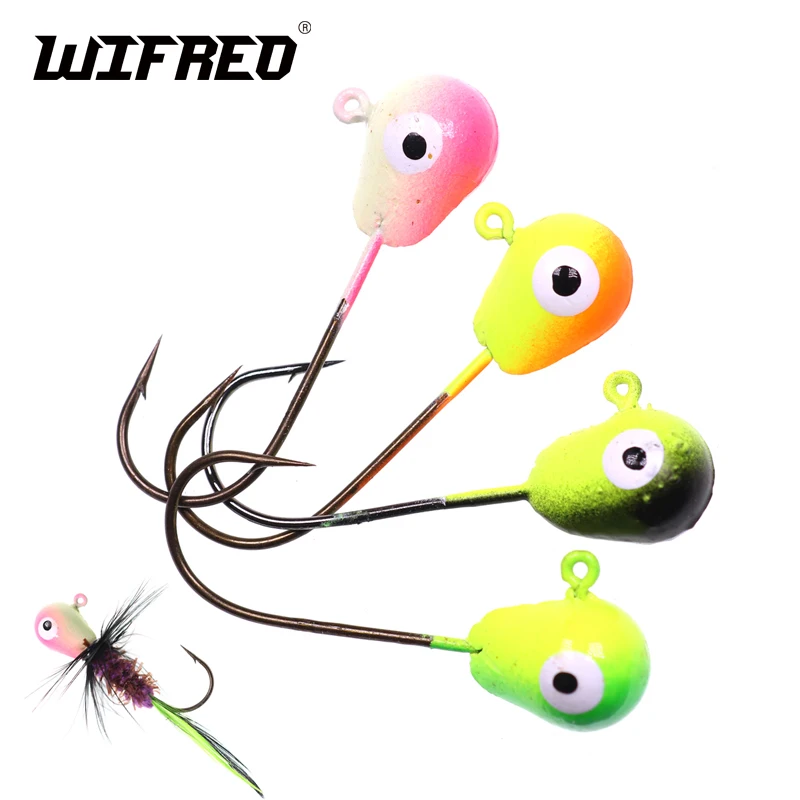 Wifreo-5pcs-Floating-Popper-Fly-Head-on-Jig-Hook-Bass-Popper-Panfish ...