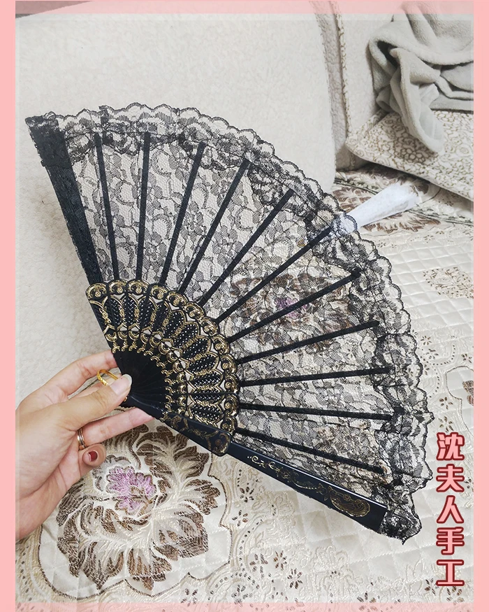 Lolita Victorian Fan | Photo Props Fan | Lace Fan Retro | Lace Fan Fold ...