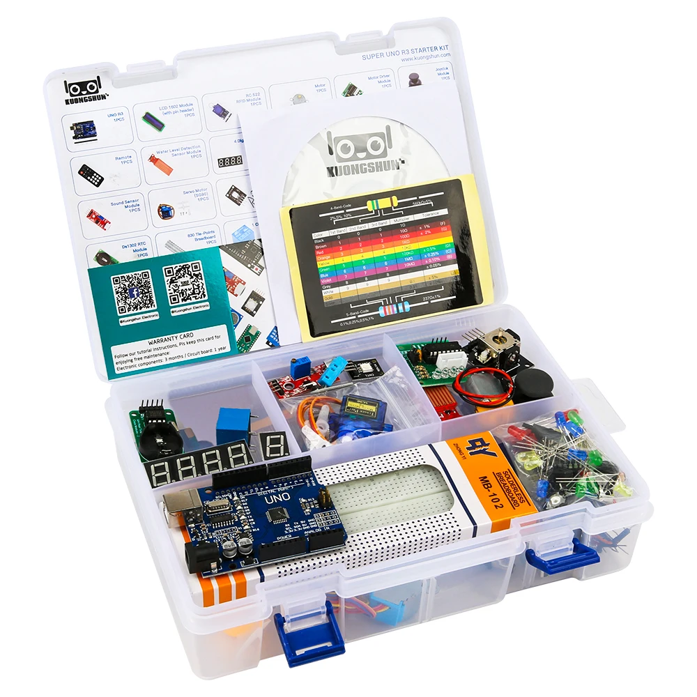 2021 o mais rentável projeto diy starter kit eletrônico diy com tutorial compatível com arduino ...