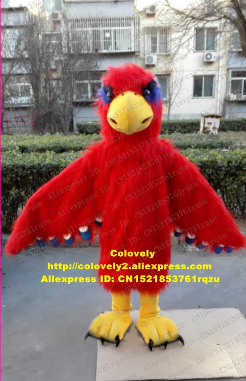 Plush Red Eagle Hawk Tercel Tiercel Falcon Vulture Mascot Costume Adult ...