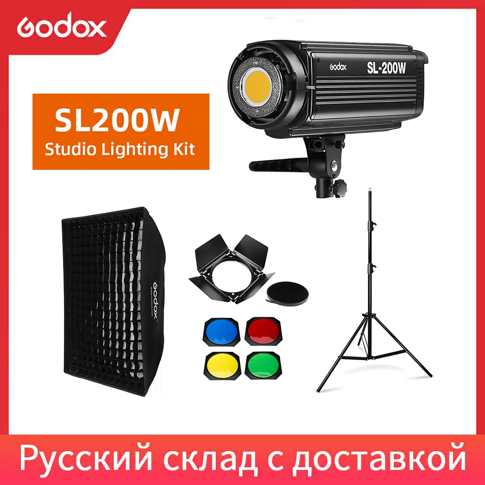 Godox Sl-200w Sl200w 5600k White Version Lcd Panel Continuous Led Video ...