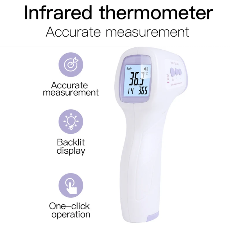 Infrared Thermometer Non contact Digital Forehead Thermometer Forehead ...