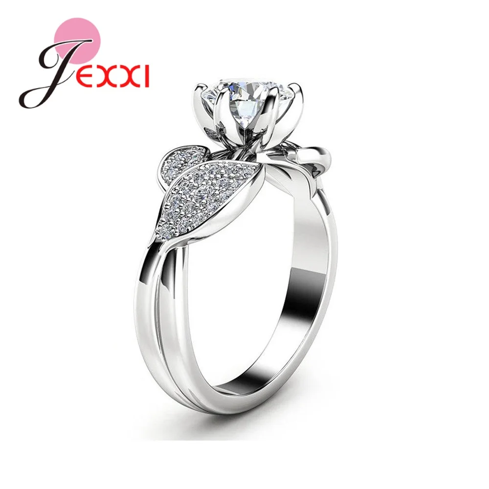 Anillos de boda de dedo ajustables con flores románticas para mujer ...