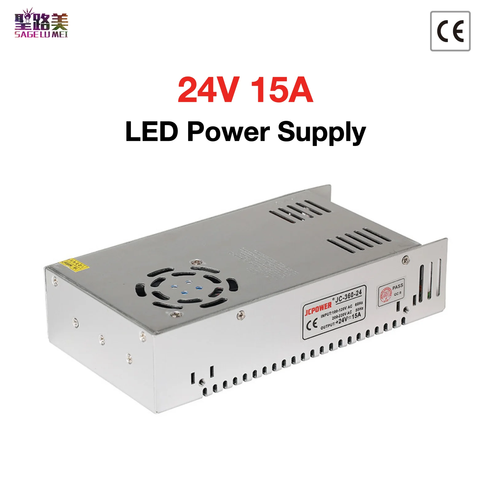 24V 15A Switching Power Supply Lighting Transformer Output DC 24V 15A ...