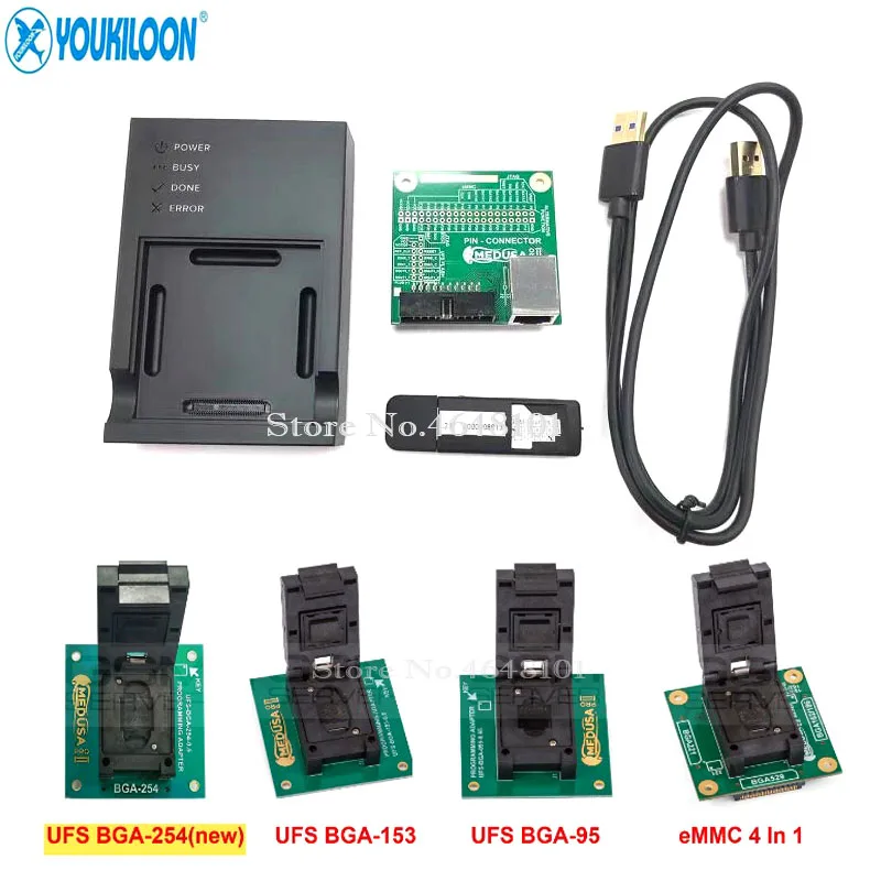 새로운 오리지널 메두사 프로 2/II 풀 세트 + UFS BGA 095 소켓 + UFS BGA 0153 소켓 + UFS BGA ...