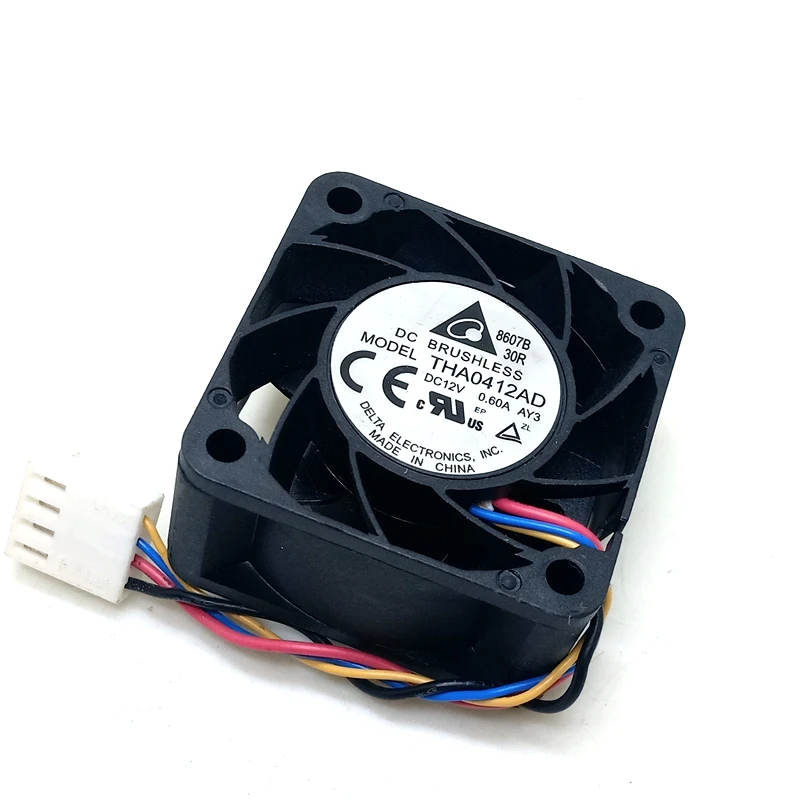 original 12V high speed large air volume fan 4cm THA0412AD 0.6A 4020 ...