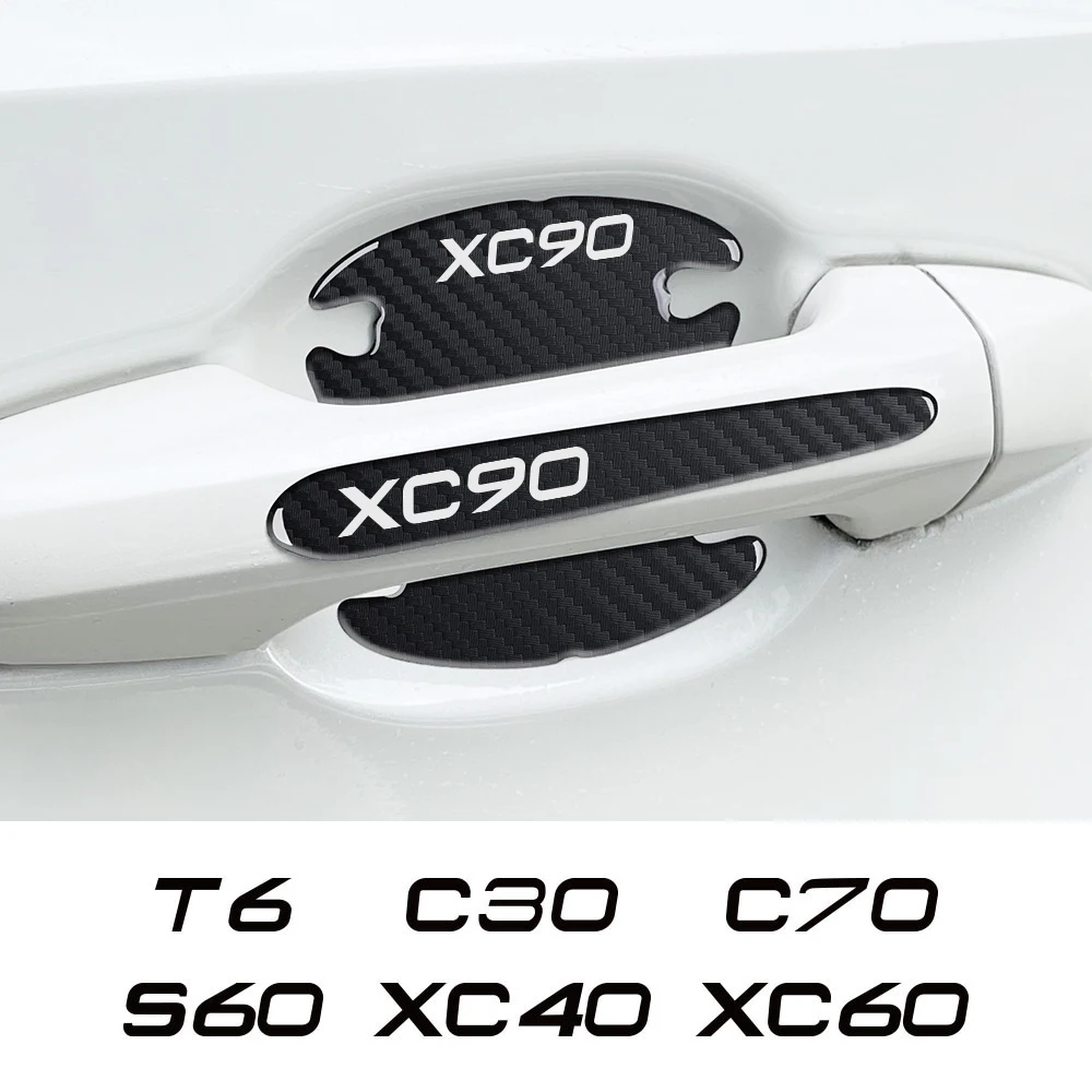 8PCS-Car-Door-Handle-Stickers-For-Volvo-XC90-XC60-C30-T6-S60-C70-XC40 ...