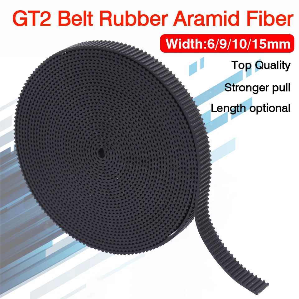 5m/10m//20m/50m/lot GT2 6/9/10/15mm open timing belt GT2 belt Rubber ...