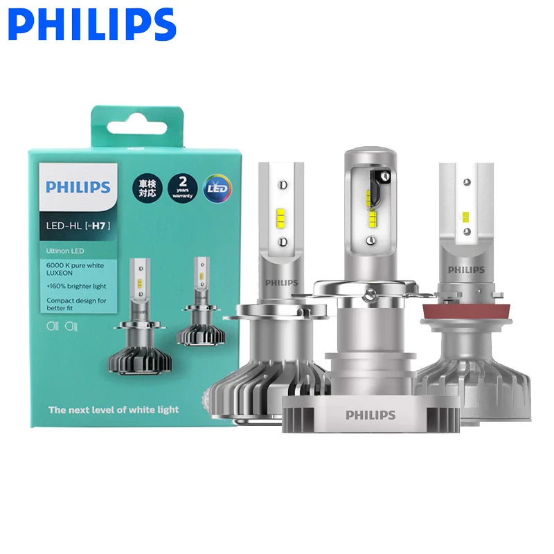 Philips Ultinon Led H1 H4 H7 H8 H11 H16 9005 9006 HB3 HB4 6000K Bright ...
