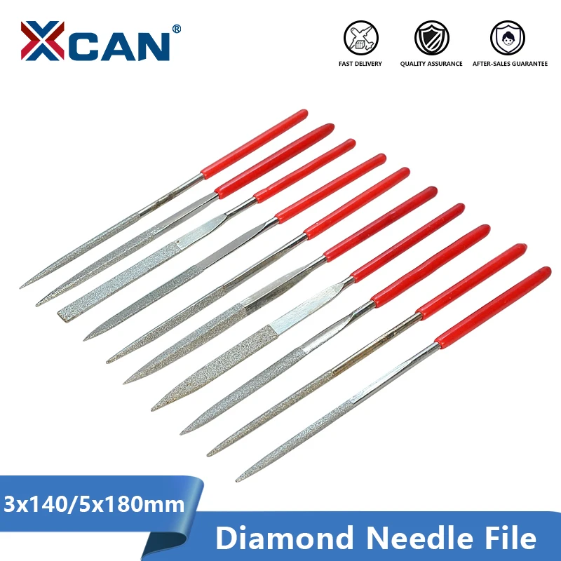 Xcan Diamond File Set 3x140mm 5x180mm Mini Needle File For Stone Glass ...