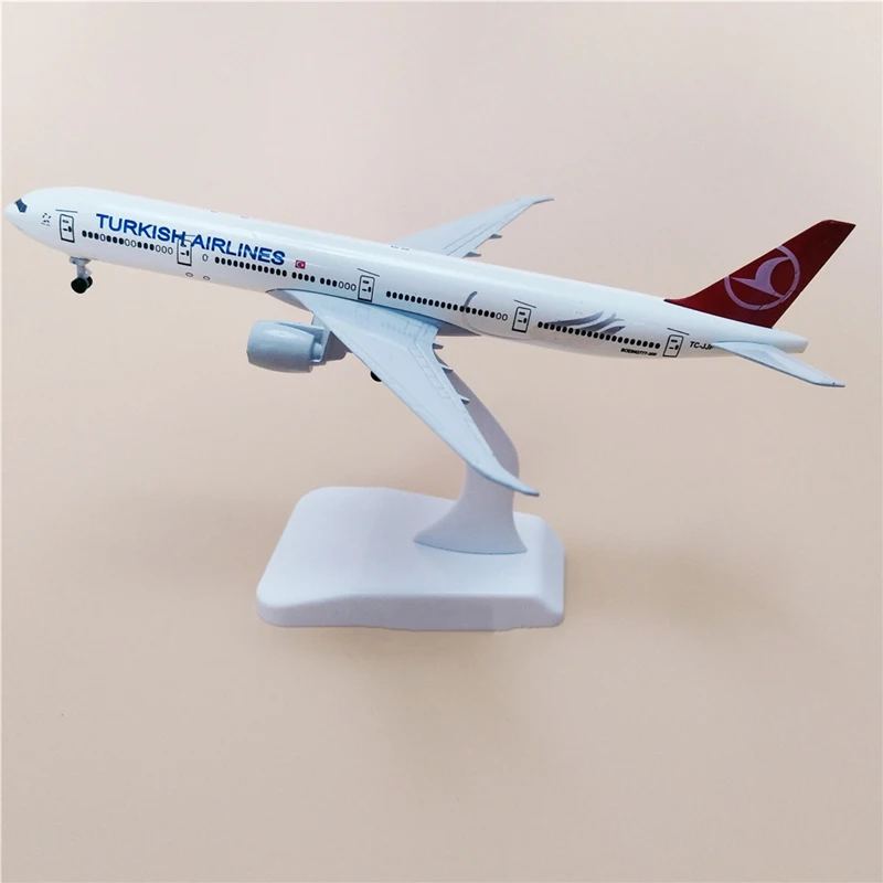 20cm Turkish Airlines Boeing 777 Aircraft Metal Model 16cm Plane Model ...